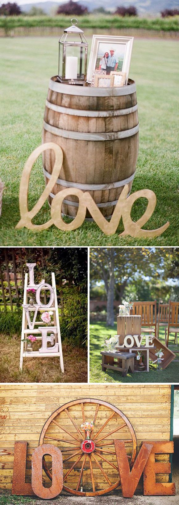 Decora tu boda utilizando letras LOVE • Beautiful Blue Brides