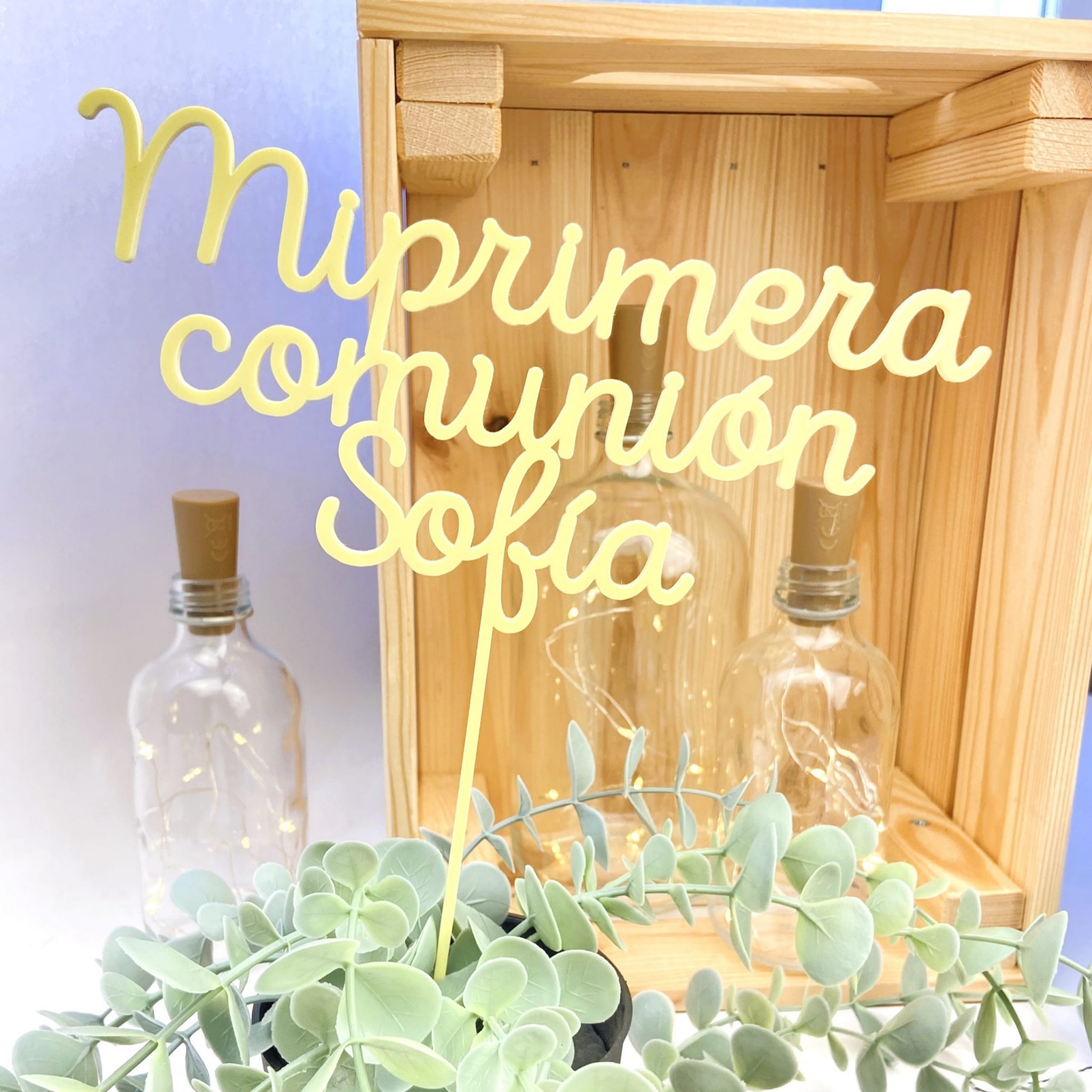 Topper Mi Primera Comunión - Personalizado con su nombre